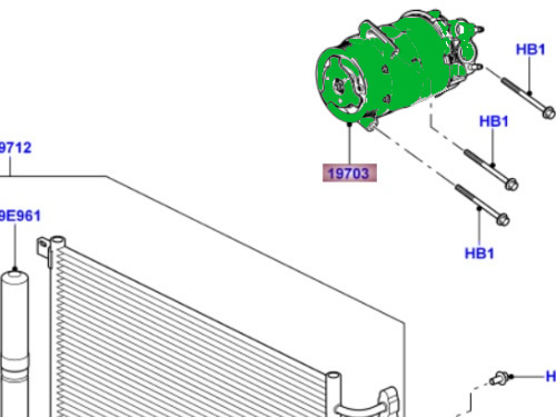 LAND ROVER AC COMPRESSOR RANGE ROVER SPORT 10-13 RANGE ROVER 10-12 LR4 ...