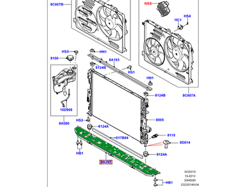 GENUINE LAND ROVER LOWER RADIATOR SUPPORT DISCOVERY SPORT 15 ON NEW ...
