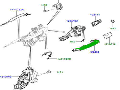 GENUINE LAND ROVER EXTERIOR DOOR HANDLE RANGE ROVER EVOQUE RANGE ROVER ...