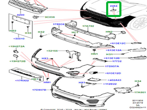 GENUINE LAND ROVER HEADLAMP WASHER JET CAP DISCOVERY SPORT 15 RH NEW ...