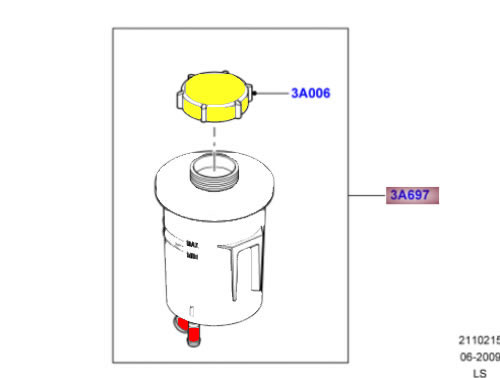 GENUINE LAND ROVER STEERING PUMP RESERVOIR LR3 LR4 RANGE ROVER SPORT ...