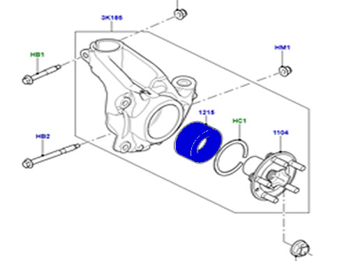 LAND ROVER FRONT WHEEL HUB BEARING RANGE EVOQUE DISCOVERY SPORT ...