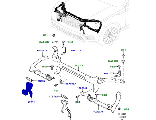 GENUINE LAND ROVER FRONT END BRACKET RANGE ROVER VELAR LH NEW LR143161 ...