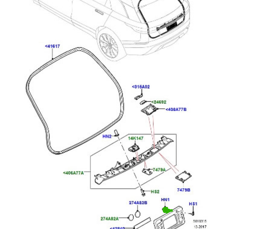 GENUINE LAND ROVER REAR LICENSE PLATE NUT RANGE ROVER VELAR ON SET OF 2 ...