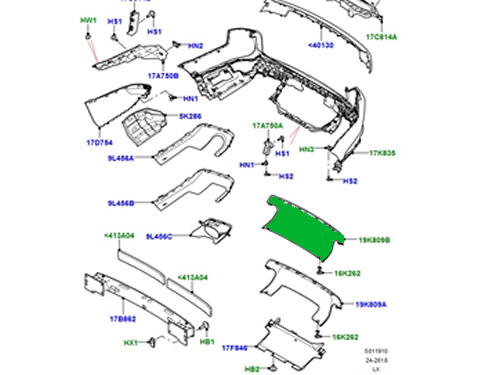 GENUINE LAND ROVER REAR BUMPER TOWING COVER RANGE ROVER SPORT 14 ON ...