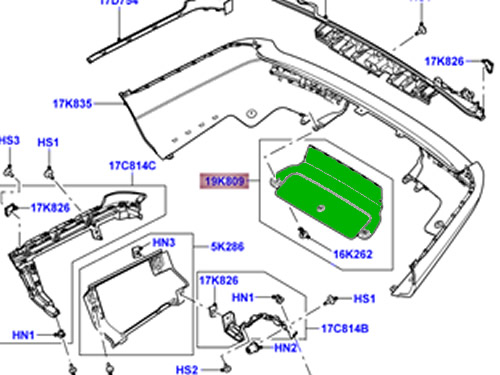 GENUINE LAND ROVER REAR BUMPER TOWING COVER RANGE ROVER 13 ON NEW ...