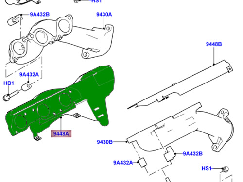 GENUINE LAND ROVER EXHAUST MANIFOLD GASKET RANGE ROVER 13 ON RANGE ...