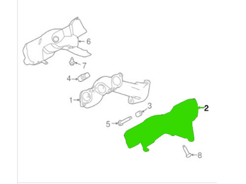 GENUINE LAND ROVER EXHAUST MANIFOLD GASKET RANGE ROVER 13 ON RANGE ...