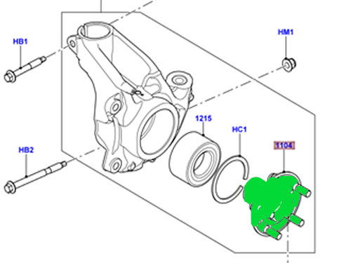 GENUINE LAND ROVER FRONT WHEEL HUB RANGE ROVER EVOQUE DISCOVERY SPORT ...