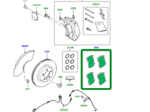 GENUINE LAND ROVER FRONT BRAKE PADS DEFENDER 20 ON DISCOVERY 18 ON ...