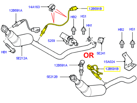 LAND ROVER OXYGEN SENSOR REAR LR3 07-09 RANGE ROVER SPORT 07-09 DENSO ...