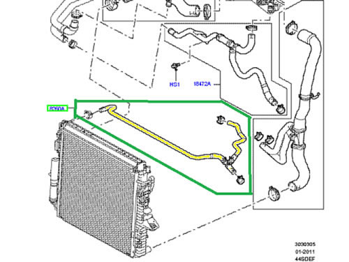 LAND ROVER RADIATOR HOSE BLEEDING RANGE ROVER SPORT 05-09 LR3 NEW ...