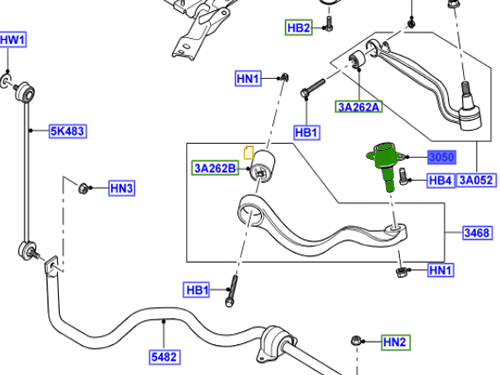 LAND ROVER FRONT UPPER CONTROL ARM BALL JOINT RANGE ROVER 03-12 ...