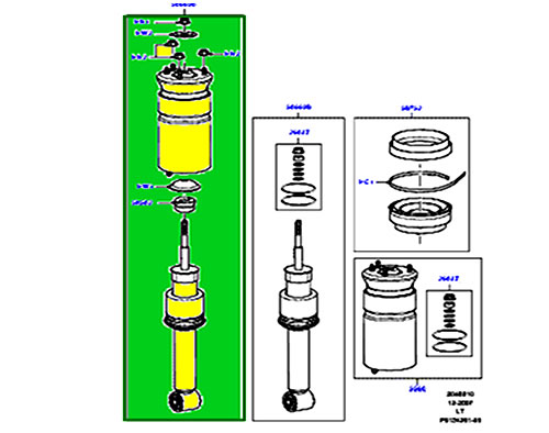 LAND ROVER SHOCK ABSORBER REAR W/ACE RANGE ROVER SPORT O5-13 RPD501110 ...