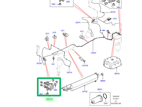 GENUINE LAND ROVER FRONT SUSPENSION SOLENOID RANGE ROVER 2006 - 2012 ...