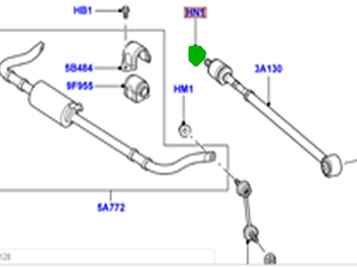 GENUINE LAND ROVER REAR SPINDLE ROD CONNECTING NUT LR4 LR3 RANGE ROVER ...