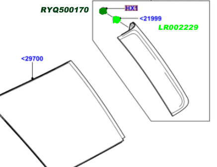 GENUINE LAND ROVER MOLDING D PILLAR CLIP LAND ROVER LR2 OEM SET ...