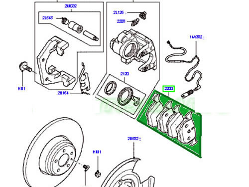 GENUINE LAND ROVER BRAKE PADS REAR RANGE ROVER 03 - 05 NEW SFP500210 ...