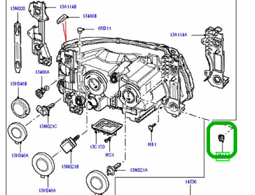 GENUINE LAND ROVER HEADLAMP RETAINER RANGE ROVER SPORT 05-09 10-13 LR3 ...
