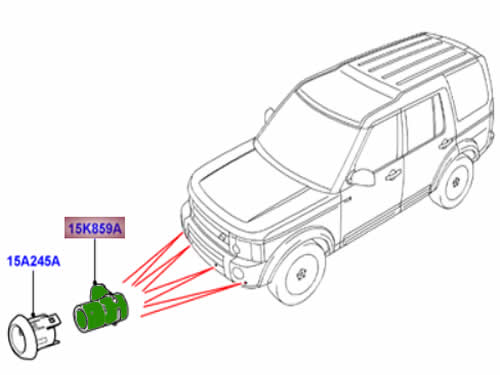 LAND ROVER FRONT INNER PARKING AID SENSOR LR3 NEW YDB500311LML ...
